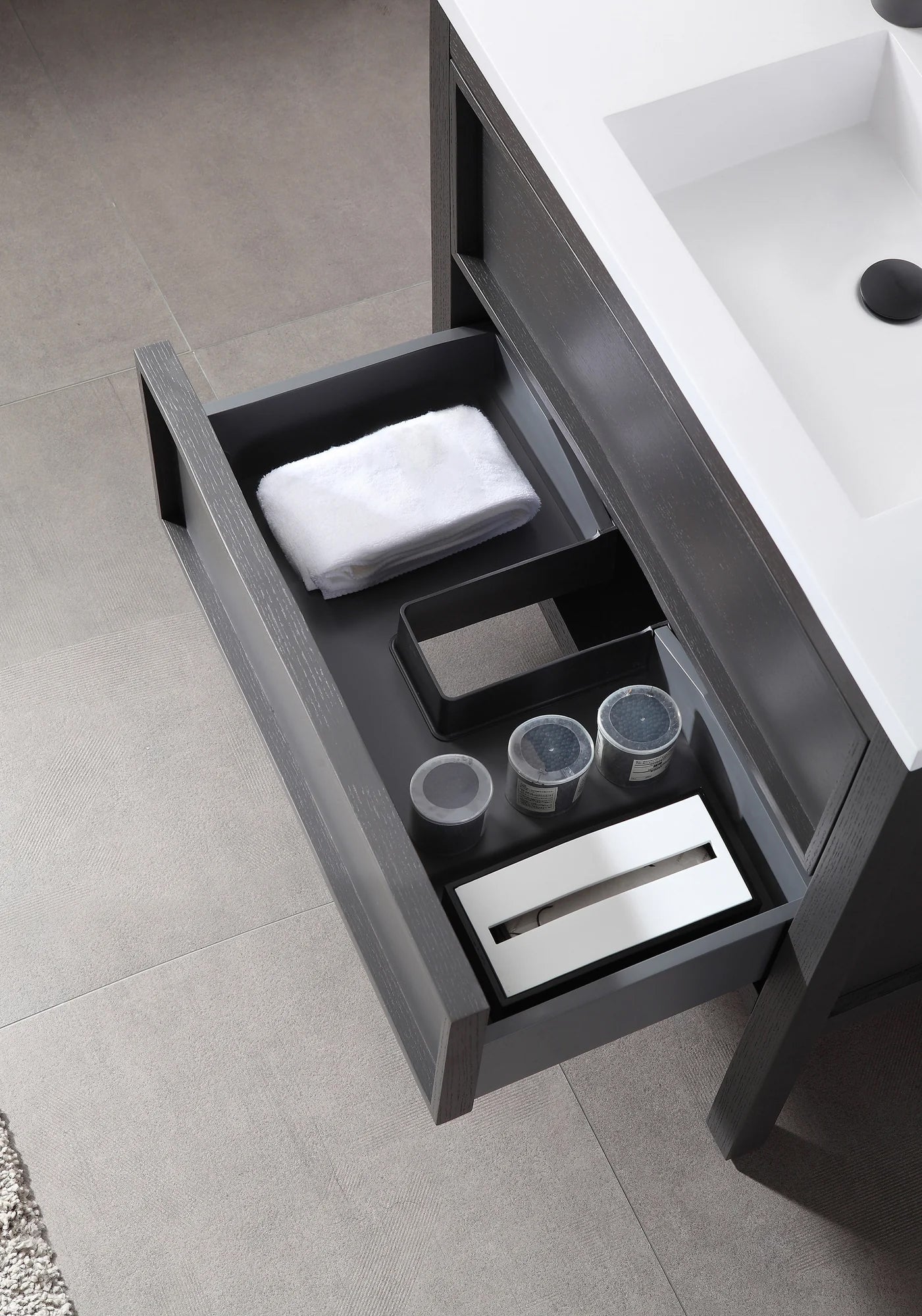 Brussels Modern Vanity (Solid Wood) – O&N Floating Vanity