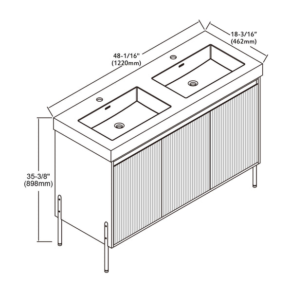 Bayford Modern Vanity (18"-72") – O&N Floating Vanity