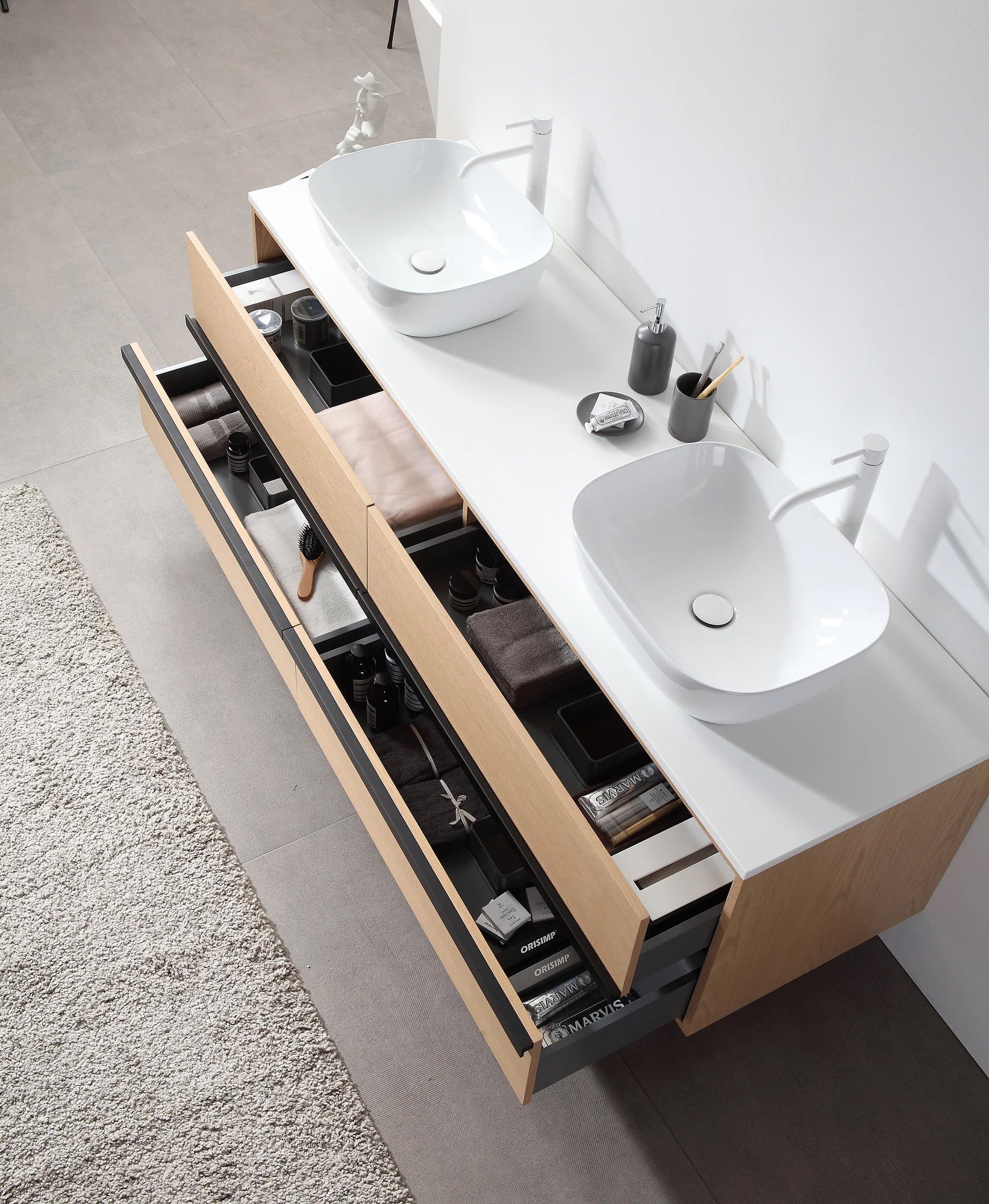 Cambria Floating Vanity (Solid Wood) – O&N Floating Vanity