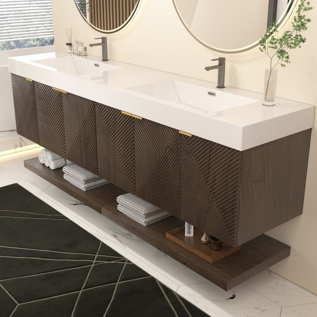 Leuven Floating Vanity - HDF Version (24"-84") – O&N Floating Vanity