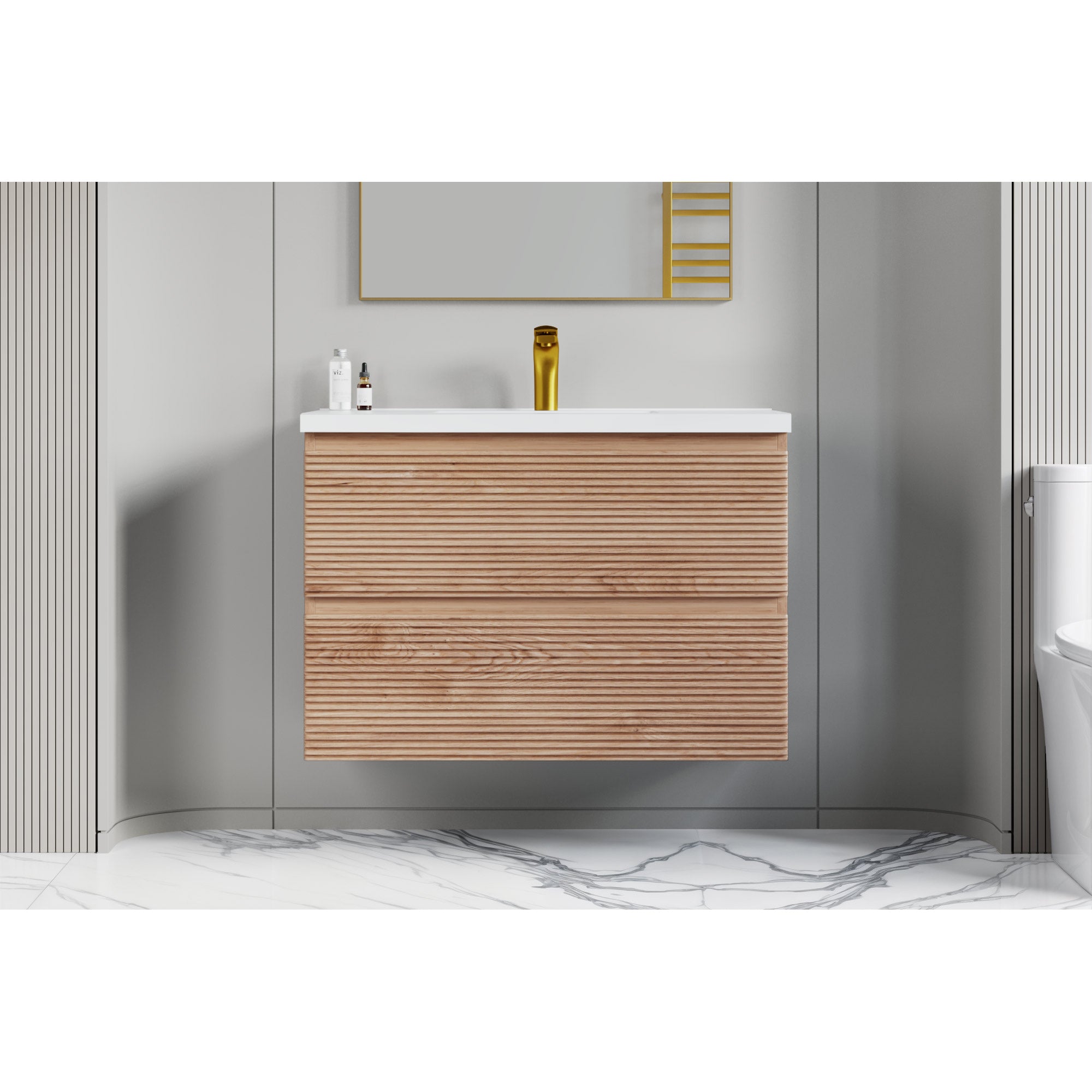 Manciano Floating Vanity - Fluted (24"-36") – O&N Floating Vanity
