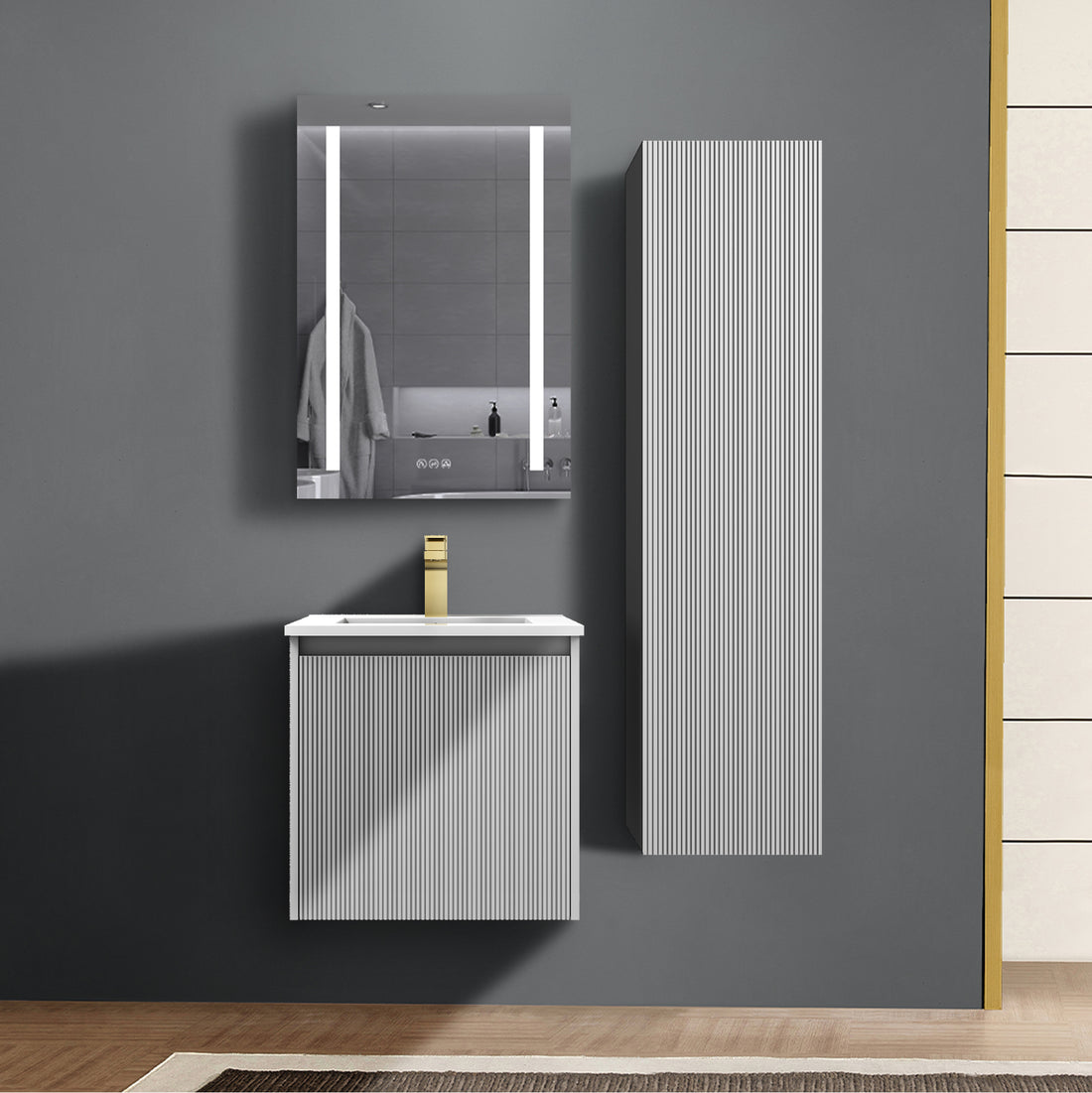 Chiara Floating Vanity - Fluted (20"-72") – O&N Floating Vanity