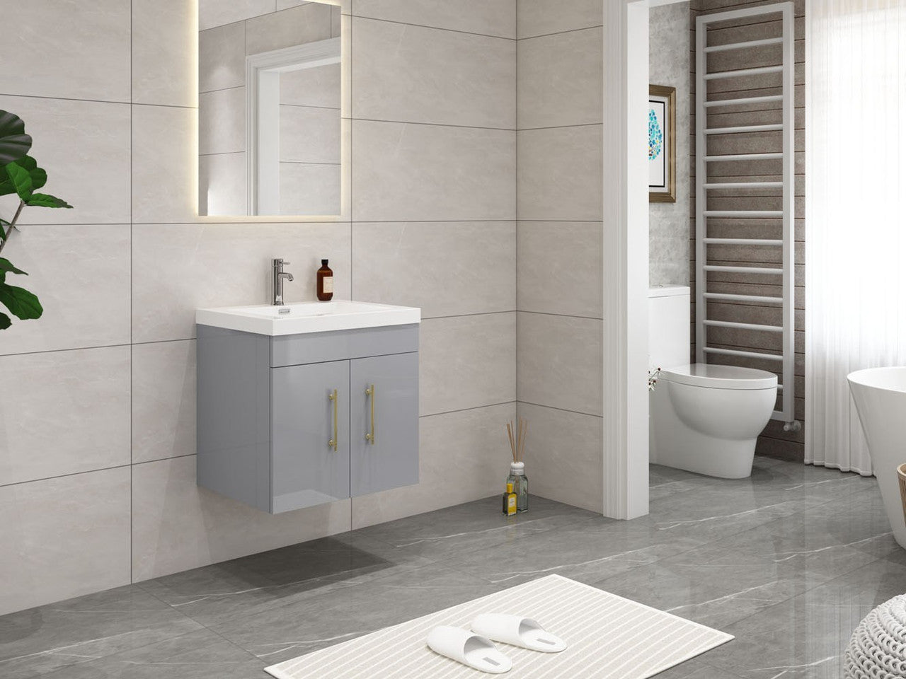 Belgian Floating Vanity (24"-84") – O&N Floating Vanity