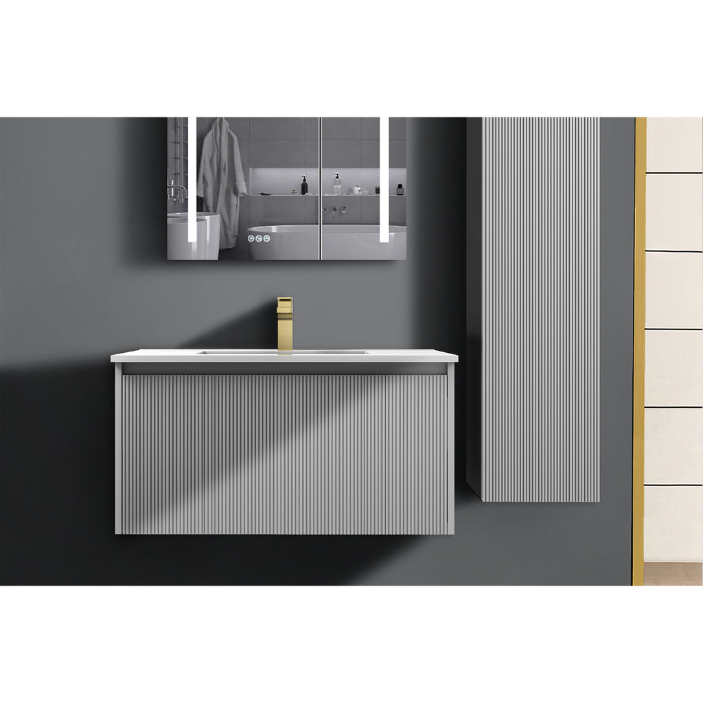 Chiara Floating Vanity - Fluted (20"-72") – O&N Floating Vanity