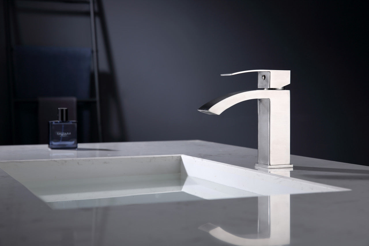 O&N Angular Rounded Single Lever Faucet (Black/Chrome/Brushed Nickel ...