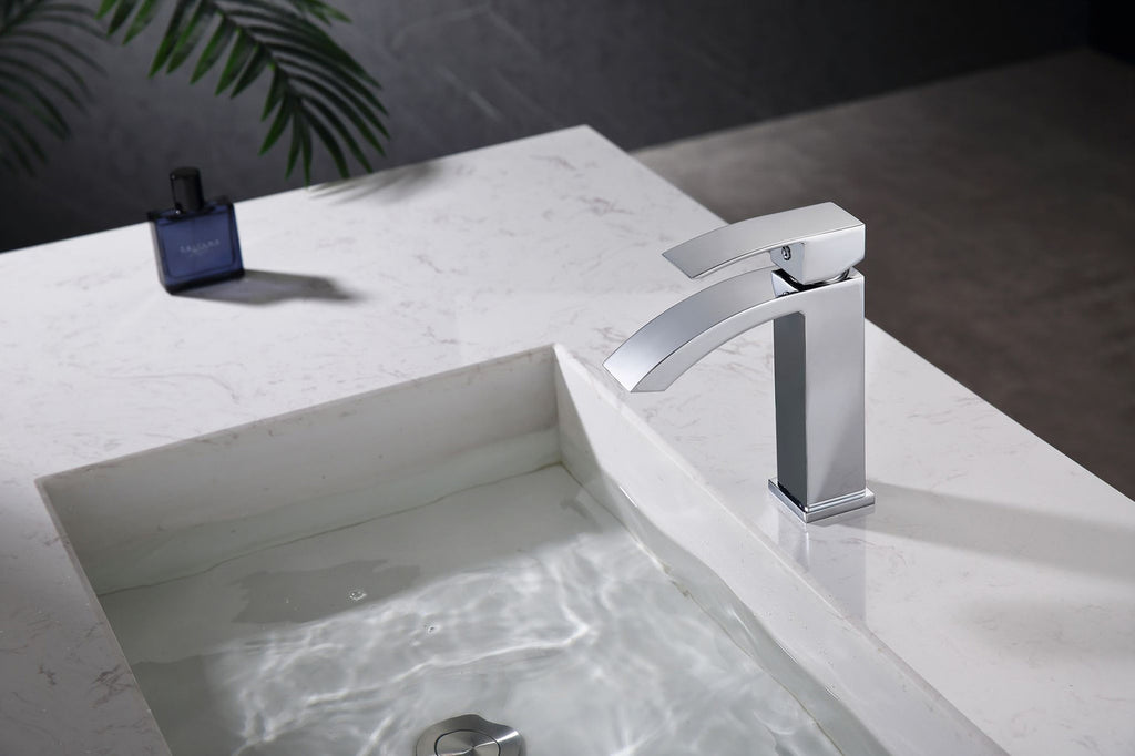 O&N Angular Rounded Single Lever Faucet (Black/Chrome/Brushed Nickel ...