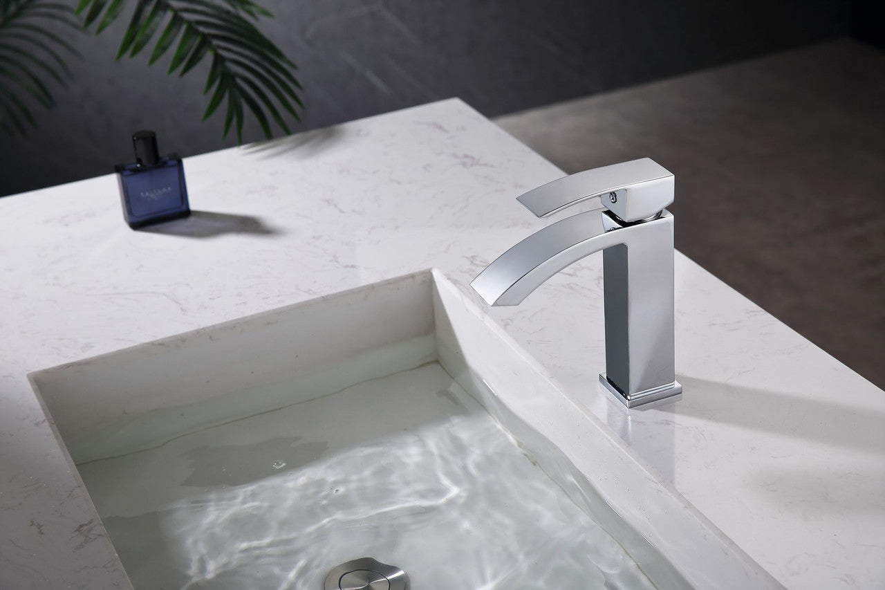 O&N Angular Rounded Single Lever Faucet (Black/Chrome/Brushed Nickel ...