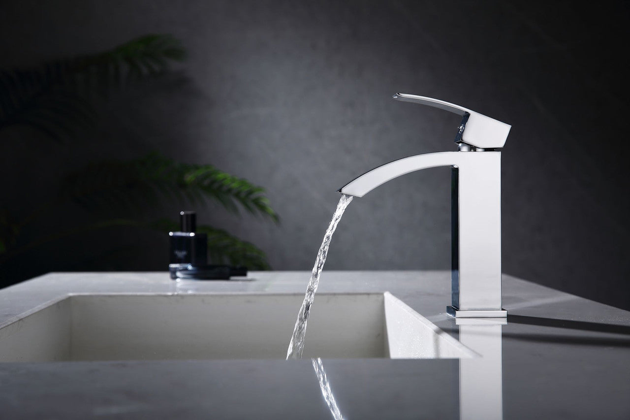 O&N Angular Rounded Single Lever Faucet (Black/Chrome/Brushed Nickel ...